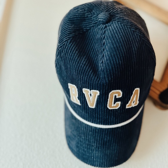 RVCA | Accessories | Rvca Navy Blue Corduroy Hat | Poshmark